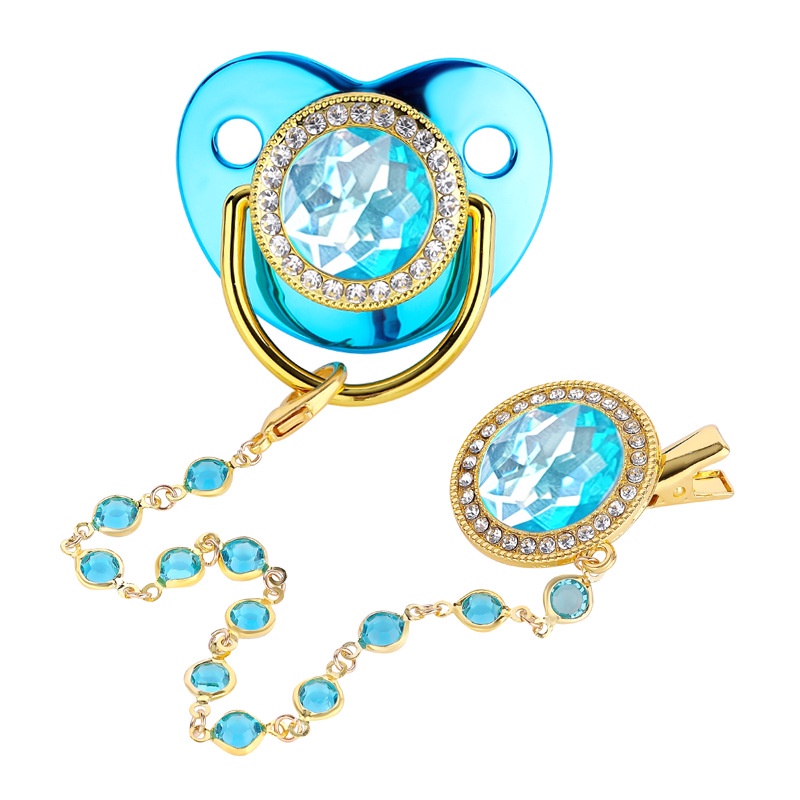 Chupeta De Luxo Baby Diamond A Z Iniciais Pacifier Recém-Nascido Com ...