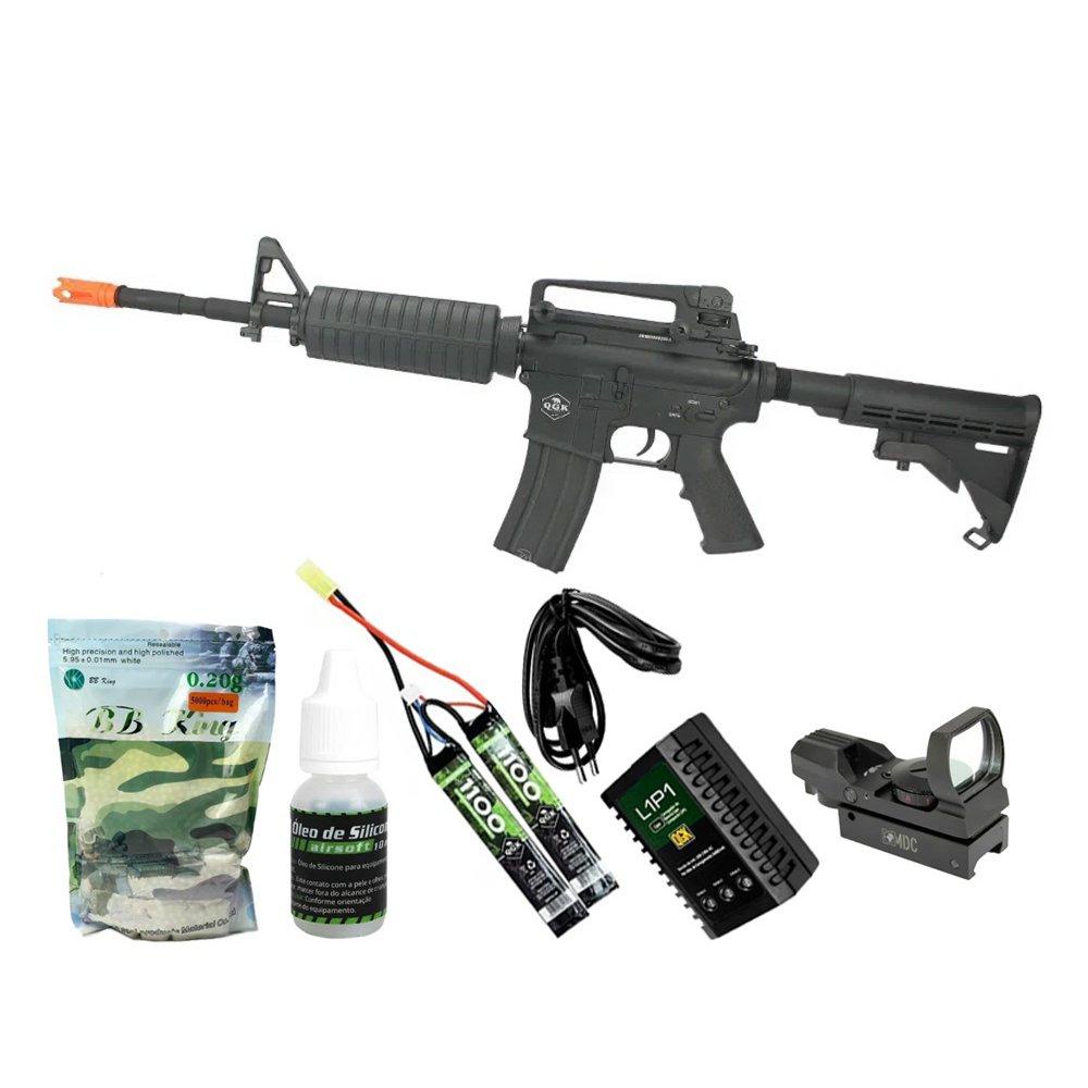 Rifle Airsoft AEG M4A1 Full Metal FM-01 6mm APS + kit pro | Shopee Brasil