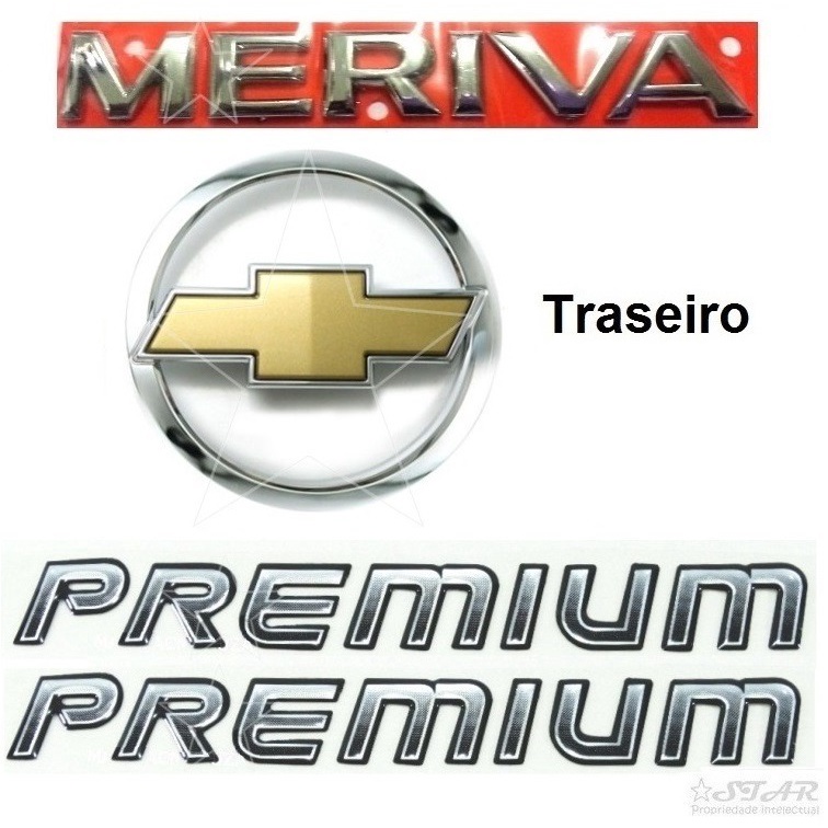 Emblema Meriva + Premium + Mala - 2008 - Modelo Original | Shopee Brasil