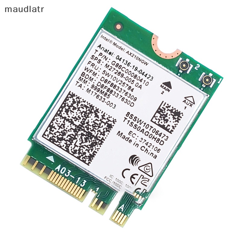 Maud Para Laptop PC WiFi 6E Intel AX210 Bluetooth 5 2 M 2 Placa Sem