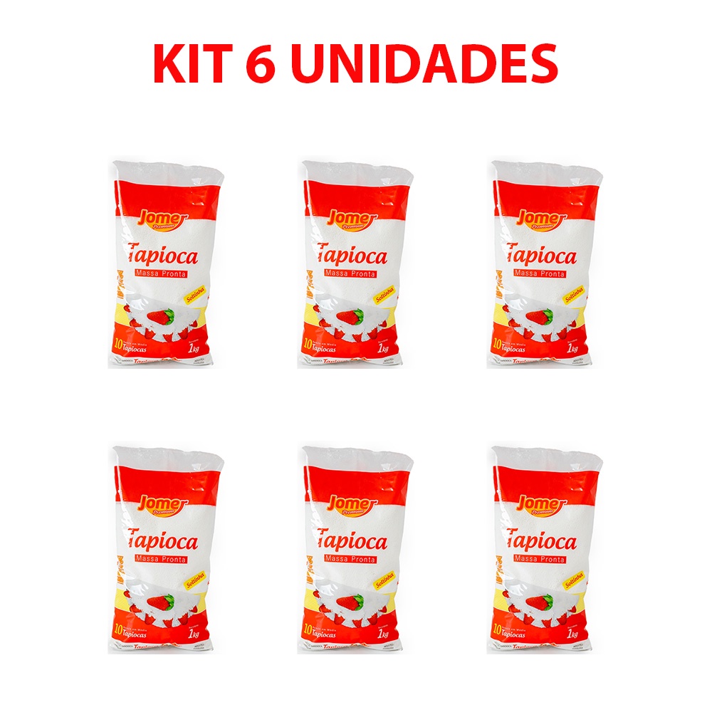 Kit 6 Pacote Massa para Tapioca Jomer Premium 1kg Soltinha | Shopee Brasil