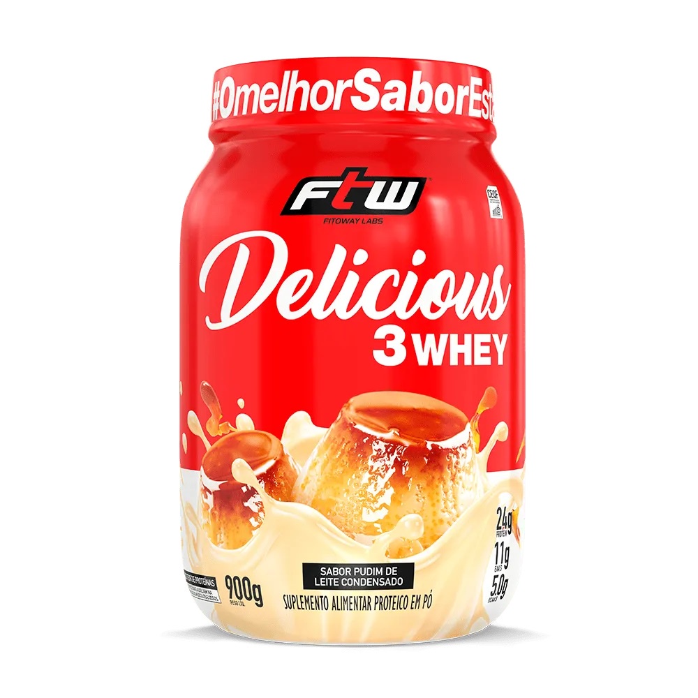 Whey Delicious 3whey Ftw Pudim De Leite Condensado 900g | Shopee Brasil