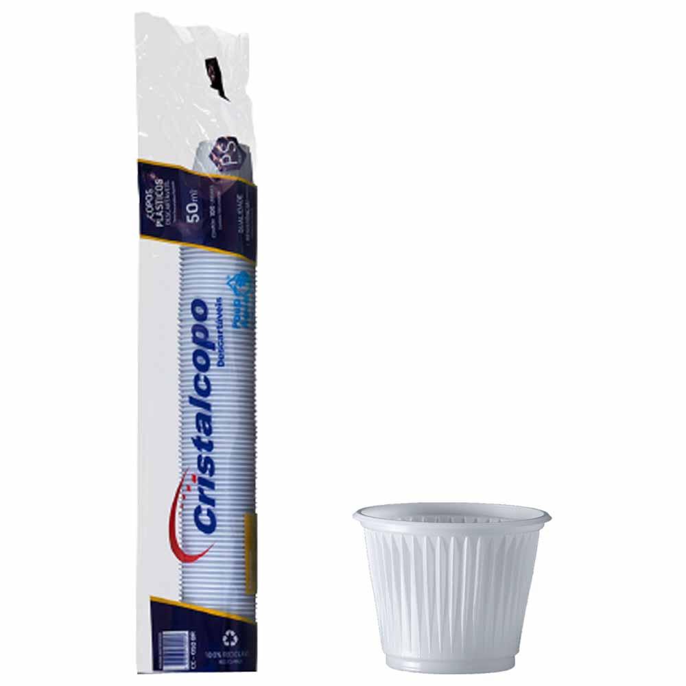 Copo Descartavel 50ml Branco Cafe 100 Unidades / Cristalcopo | Shopee Brasil