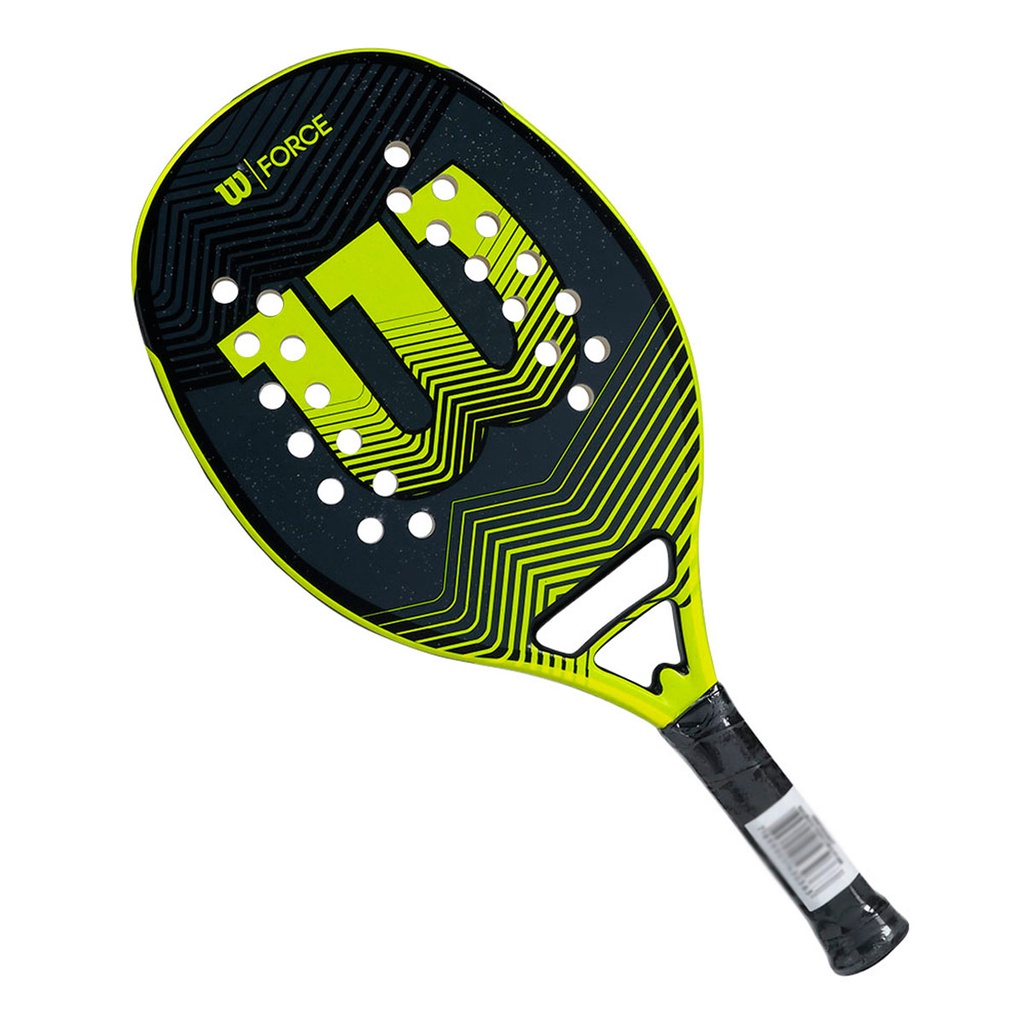 Raquete Beach Tennis Wilson FORCE Preto e Amarelo Fiber and Carbon ...