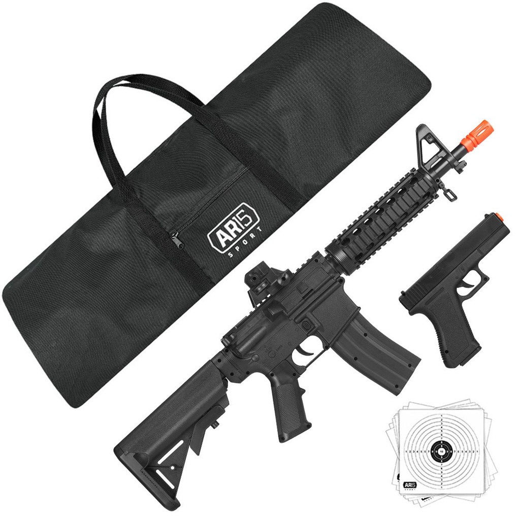 Kit Pistola Glock V307 + Rifle M4A1 Vigor Spring 6mm + Capa | Shopee Brasil