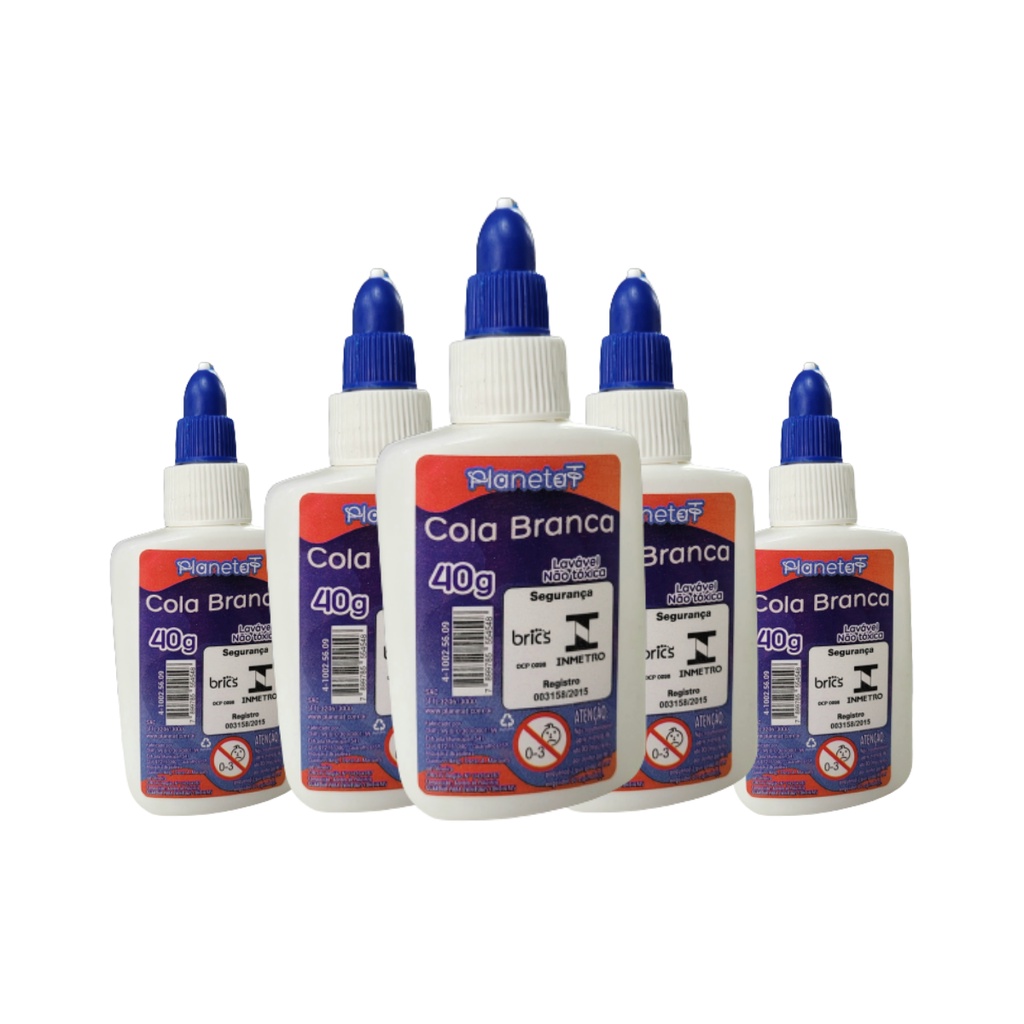 Cola Branca 40 g Planeta T 10 unidades | Shopee Brasil