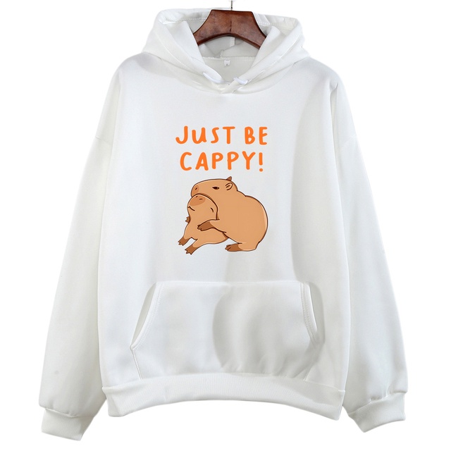 Moletom Canguru Just Be Cappy Cute Streetwear Capybara Kawaii Capivara ...