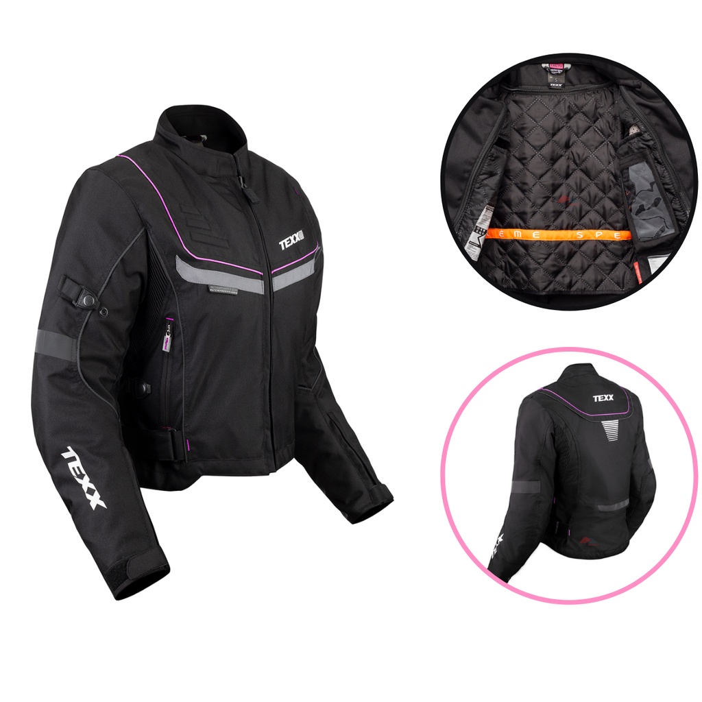 Jaqueta Feminina Texx New Strike V2 Lady Preta Rosa Tam (G) | Shopee Brasil