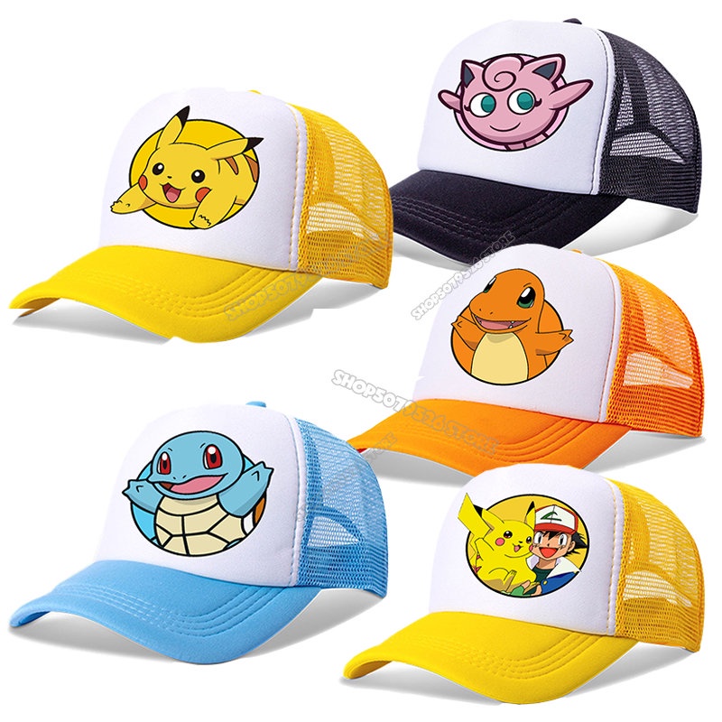 Pikachu Crianças Boné De Beisebol Boy Girl Pokemon Kids Summer Peak Cap ...