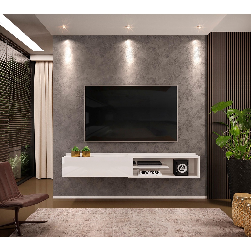 RACK SUSPENSO CONCEPT 1,75M COOL HOME BRANCO | Shopee Brasil