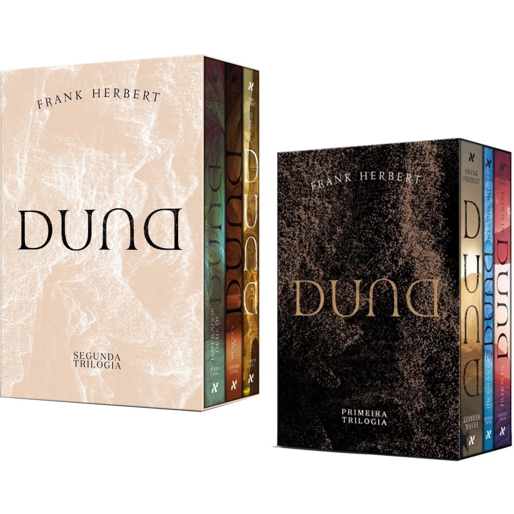 KIT DOIS BOX DUNA PRIMEIRA E SEGUNDA TRILOGIA CAPA DURA | Shopee Brasil