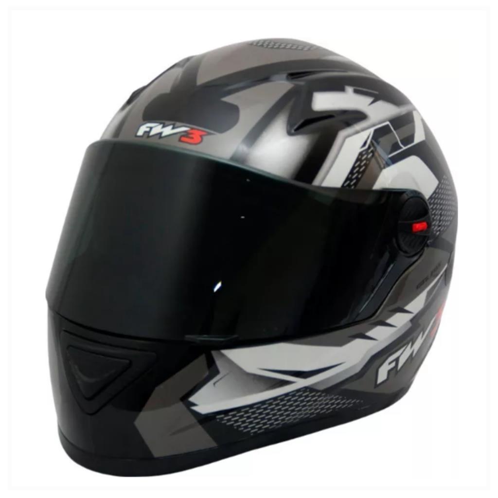 Capacete Fw3 Gtx Fox Com Oculos Interno Grafite | Shopee Brasil