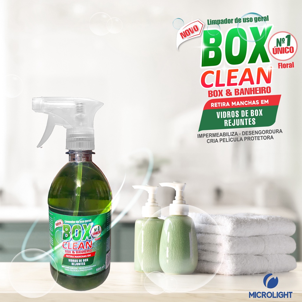 Limpa Box e Tira Manchas de Vidros 500ml - Box Clean | Shopee Brasil