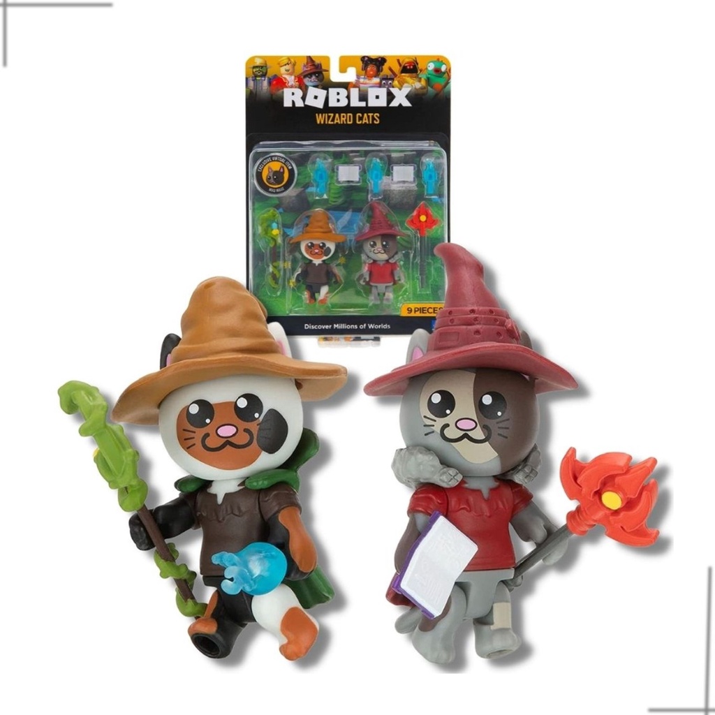 Bonecos Roblox - Wizard Cats - Pack com 2 Figuras - Sunny | Shopee Brasil