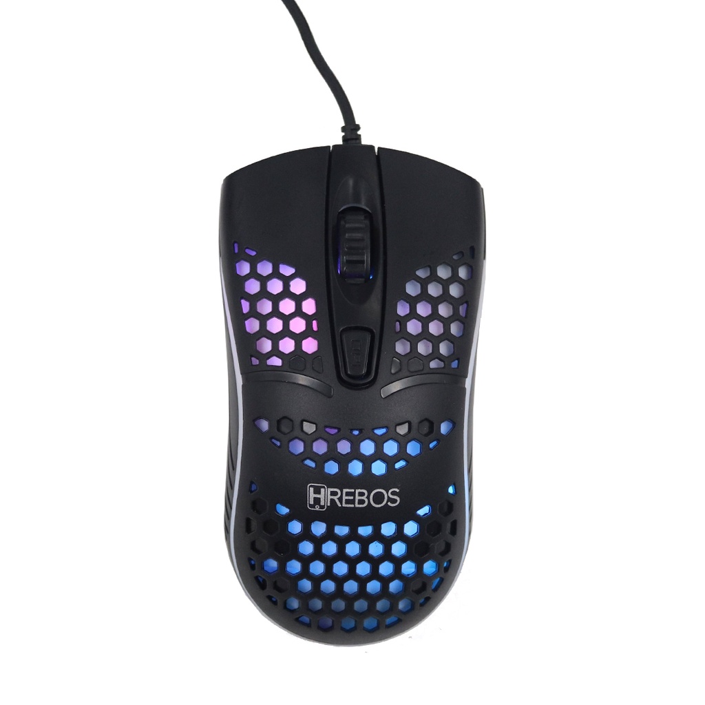 Mouse Gamer Beehive RGB USB Óptico 1200DPI Hrebos | Shopee Brasil