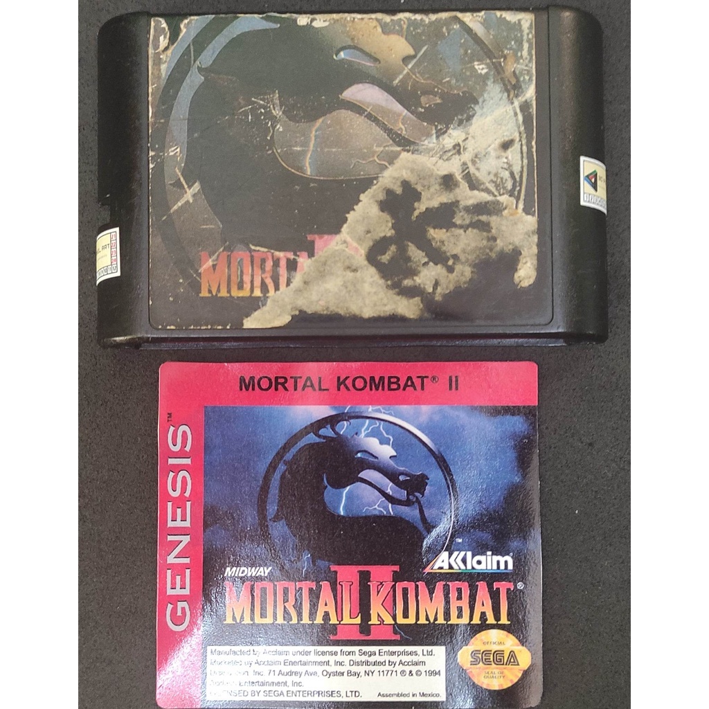 Jogo Mortal Kombat ll 2 Importada, Game, Fita, Cartucho Sega Genesis Mega drive! | Shopee Brasil