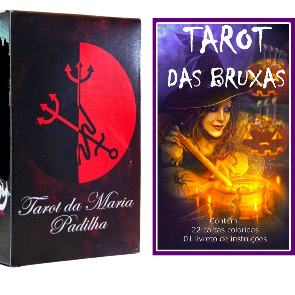 Kit Tarot das Bruxas & Tarô Maria Padilha 36 Cartas + Manual Completo ...