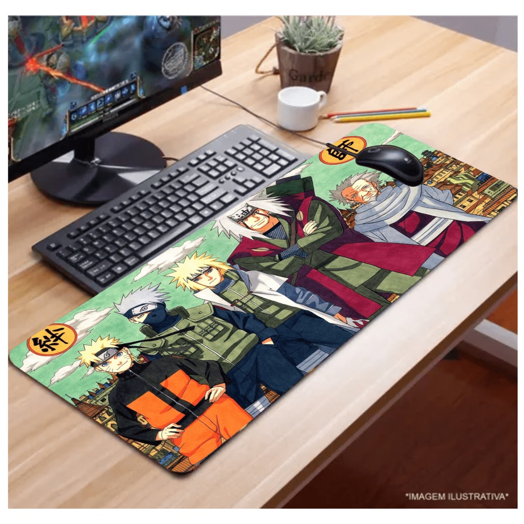 Mouse Pad Gamer naruto boruto shipudden aktsuki Personalizado 65x32 ...