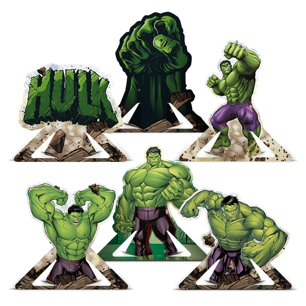 Decoração Display de mesa festa Hulk aniversário 6 Unidades | Shopee Brasil