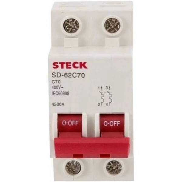 Disjuntor din bipolar de 70a curva c steck 4,5ka | Shopee Brasil