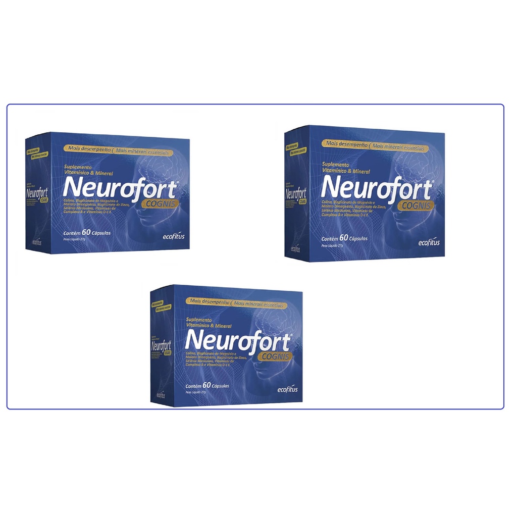 Kit 3 Suplemento Neurofort Cognis Com 60 Capsulas - Ecofitus | Shopee ...