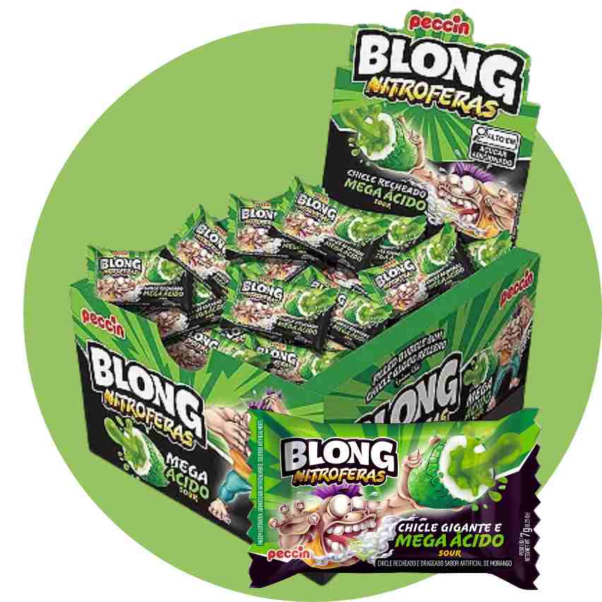 Chicle Blong Nitroferas Acido 200g | Shopee Brasil