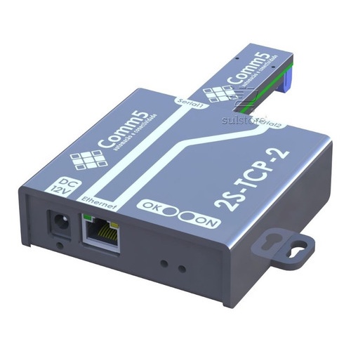 Conversor de Rede Para 1 Saída Serial RS232 e 1 Serial RS485 Comm5 2S ...