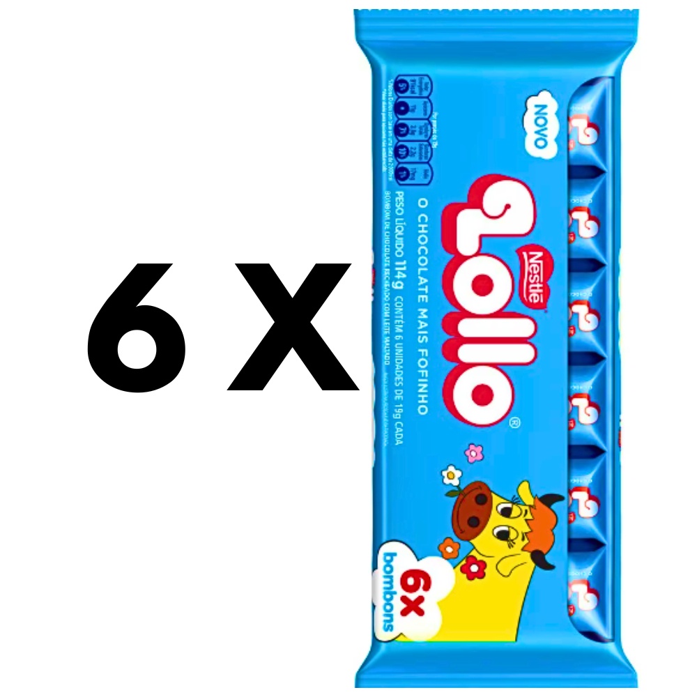 Kit Chocolate Lollo Flowpack NESTLÉ 114g - 36un/19g Cada | Shopee Brasil