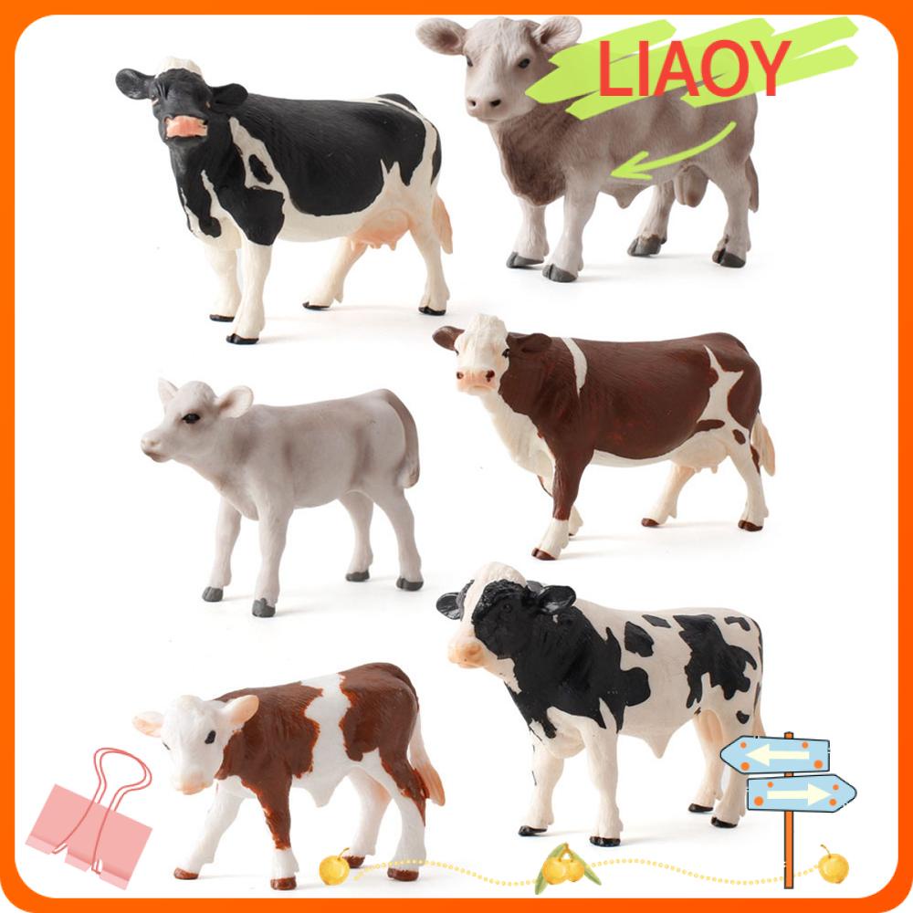 LY 1/6pcs Ação De Vaca Figura Crianças Modelos De Plástico Para ...