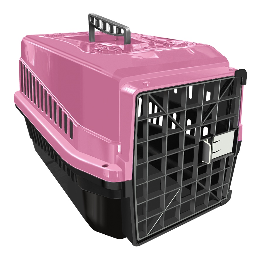 CAIXA TRANSPORTE PET FILHOTES N0 ROSA PARA CÃES, GATOS, COELHOS ...