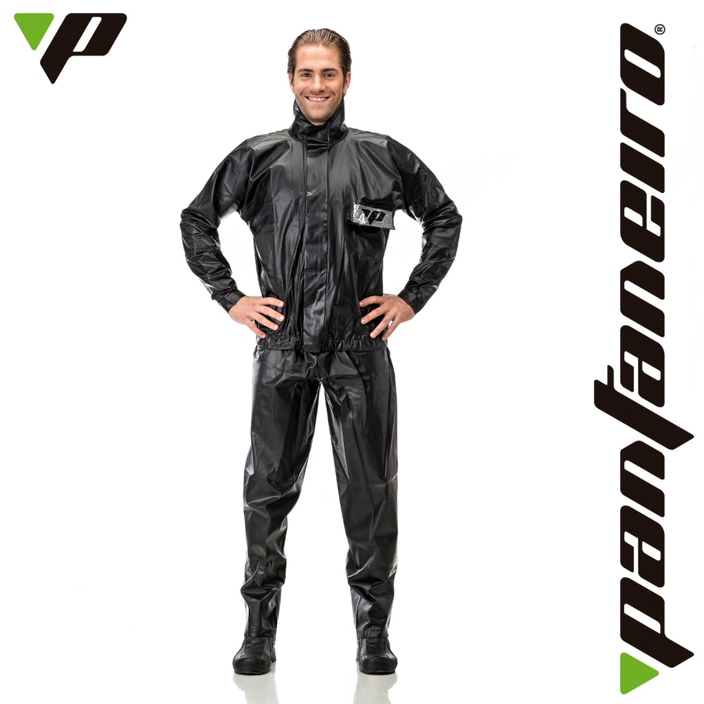 Capa De Chuva Traje Kit Motoqueiro Pvc Luxo Com Gola e Bolso Pantaneiro ...