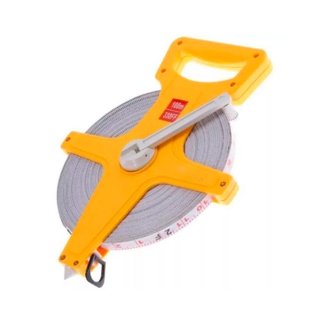 Trena de Fibra de Vidro Caixa Aberta 100 metros graduada em milímetros ...