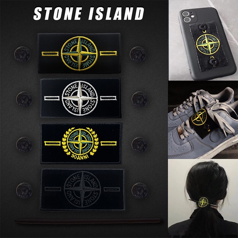 Bordado Stone Island Sticker Braçadeira Fantasma Crachá Sapatos ...