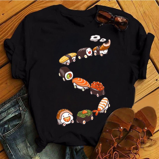 Camiseta Básica Trenzinho de Sushi | Shopee Brasil