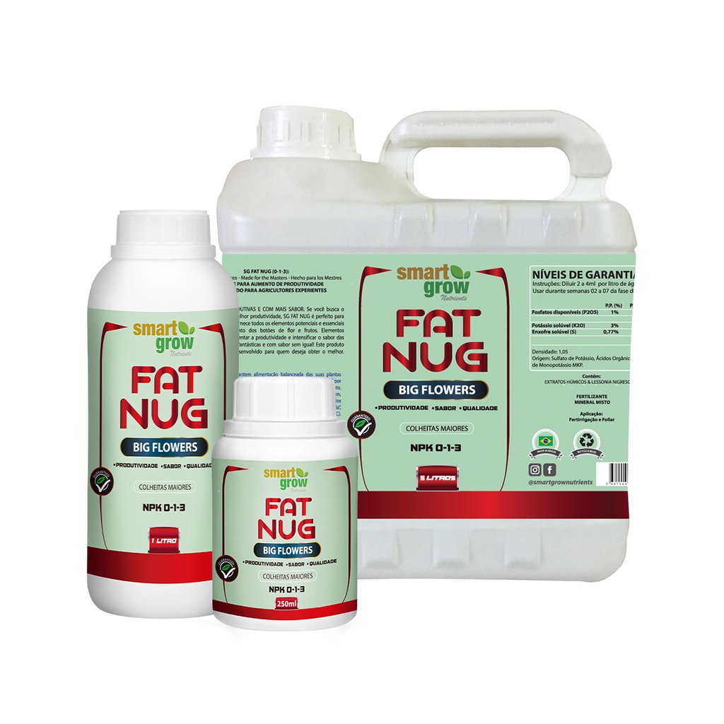 Fertilizante Fat Nug - Smart Grow - 250 ml, 1 litro ou 5 litros ...