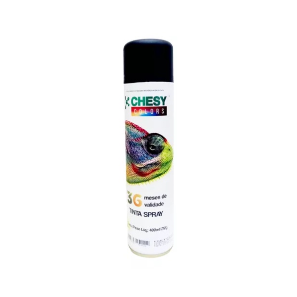 Tinta Spray Alta Temperatura Preto Fosco Chesy Colors | Shopee Brasil
