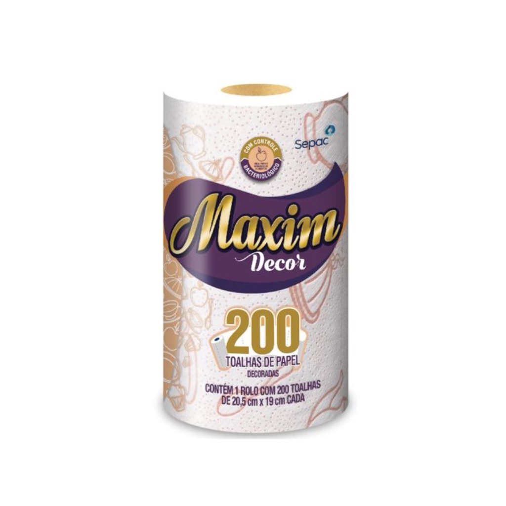 Papel Toalha Maxim Decor 200 Toalhas Decoradas 20,5cm x 19cm | Shopee ...