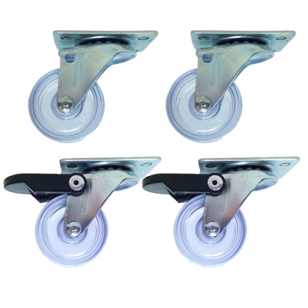 Kit c/ 4 Rodinha 55CM Cristal (2s/freio 2c/freio) P/Vaso 158 GBM 41mm ...