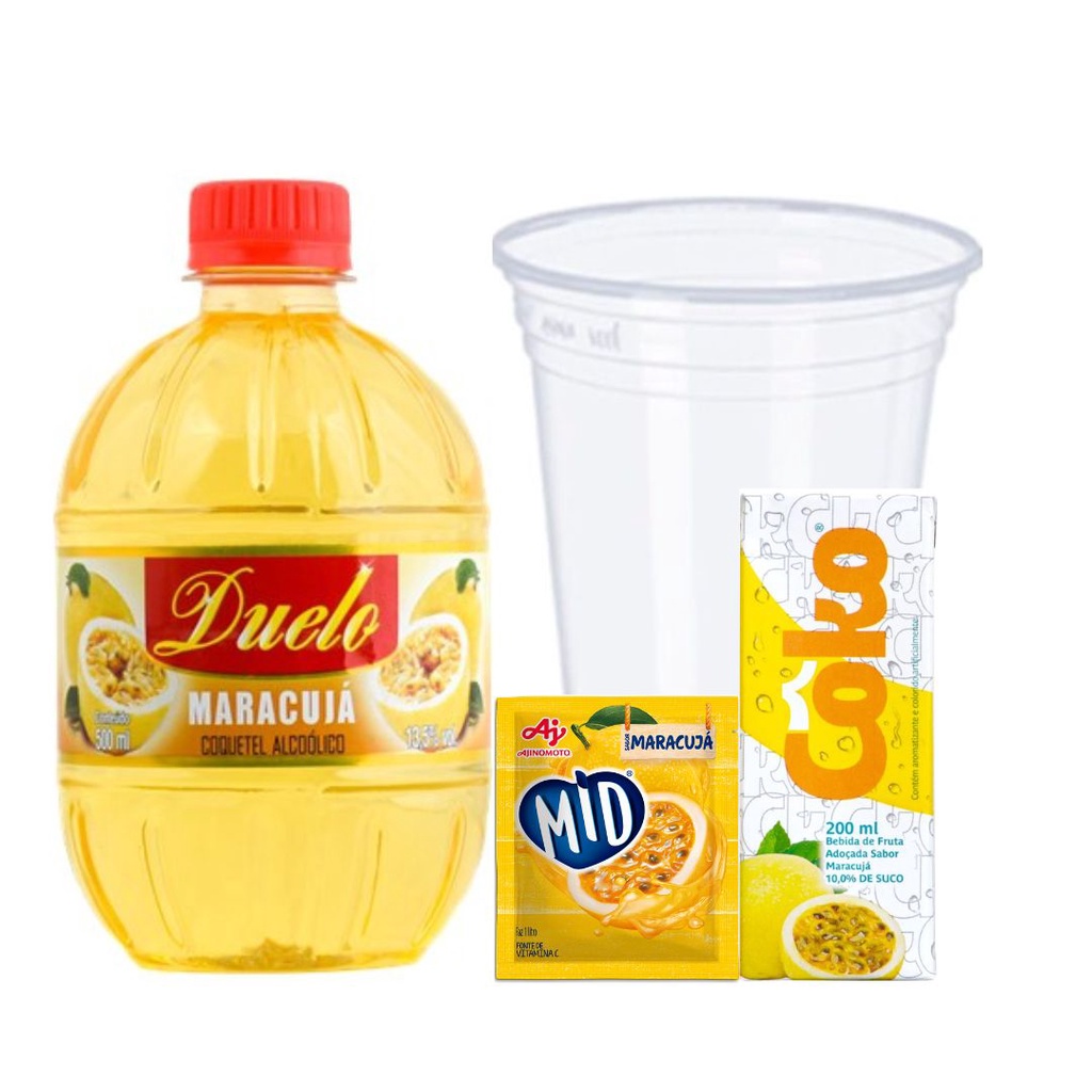 Kit Drink Corote Duelo Brasilia Amarela / Maracujá | Shopee Brasil