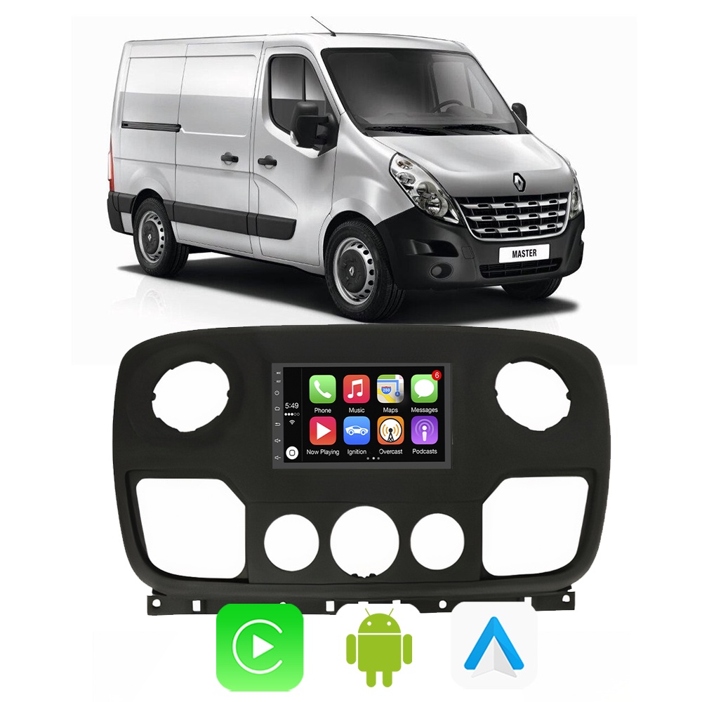 Kit Multimidia Carplay Android Auto Renault Master 2013 2014 2015 2016 ...