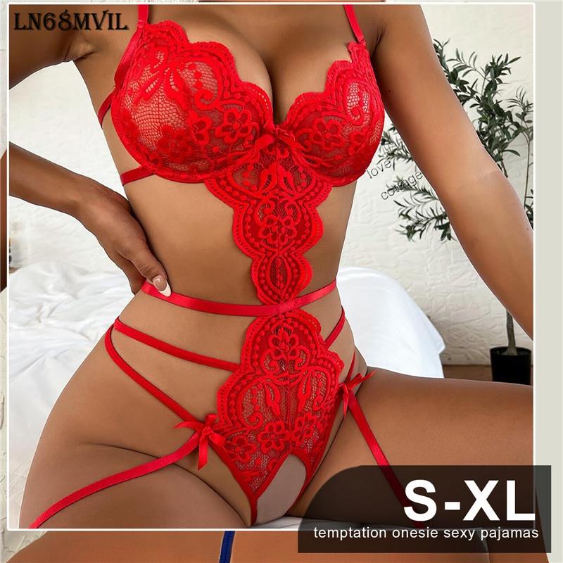 Roupa Íntima Feminina Sem Cintura Lingerie Erótica Teddy Bodysuit Deep V Bra Sexy | Shopee Brasil