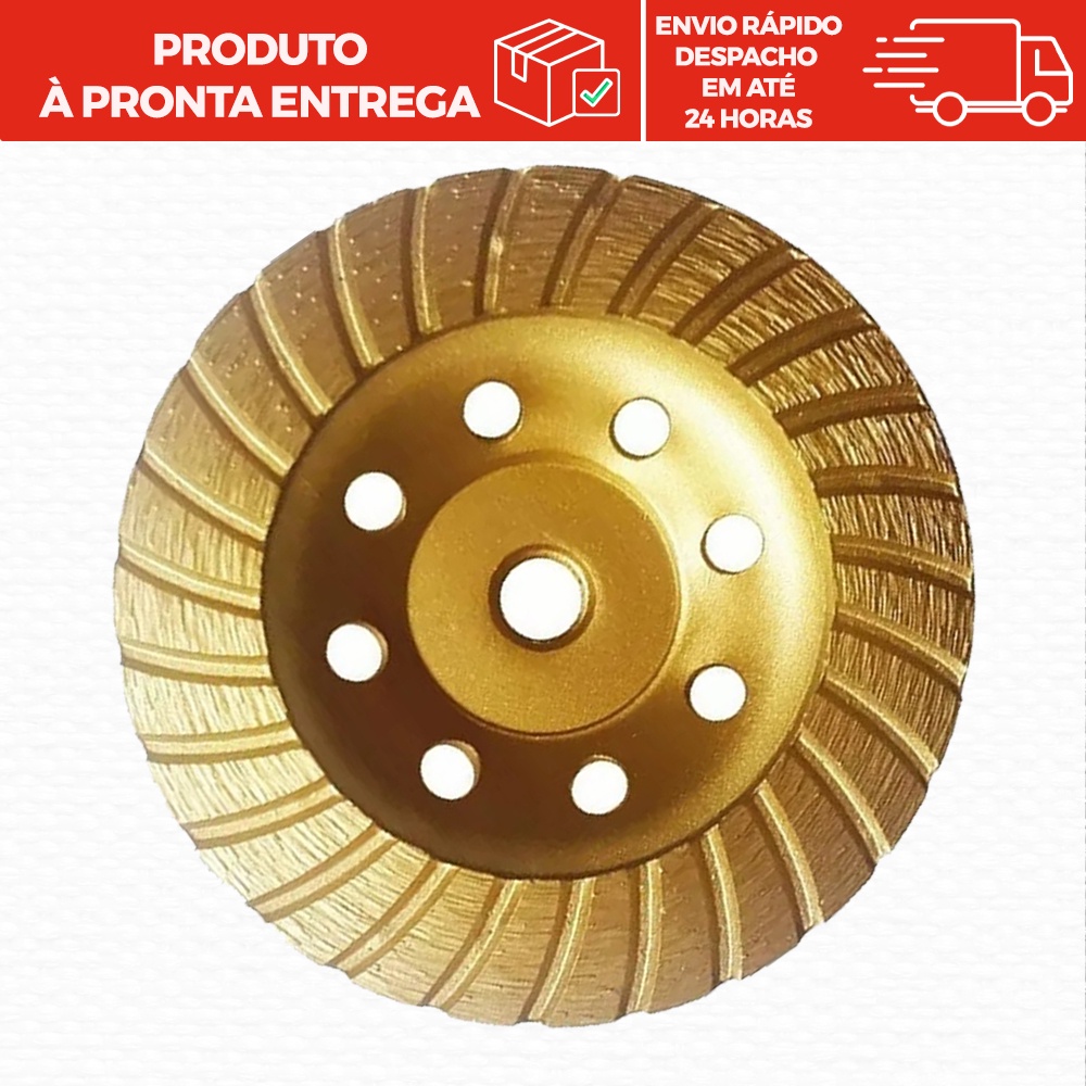 Disco Rebolo Diamantado Desbaste Turbo 4.1/2 115mm x M14 para Concreto ...