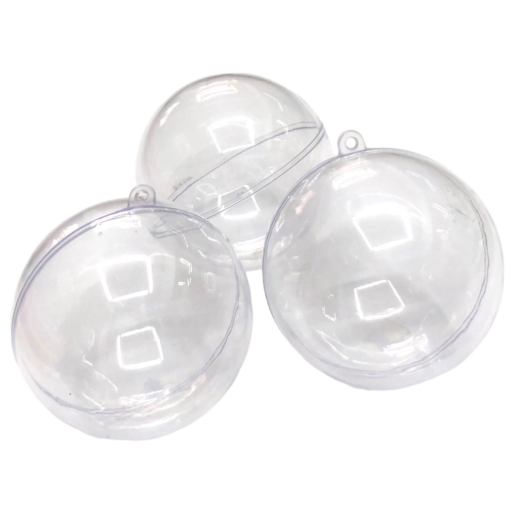 Kit Bolas Esfera Acrílica Transparente 6,5cm | Shopee Brasil