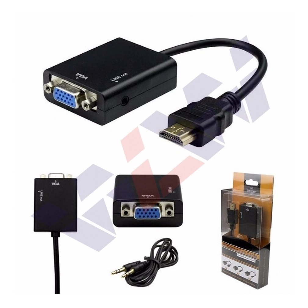 Cabo Adaptador Conversor Hdmi Para Vga Com Saida P2 De Audio | Shopee ...