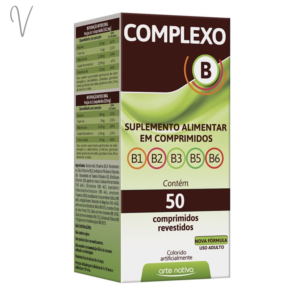 Suplemento Alimentar Complexo B 50 Comprimidos | Shopee Brasil