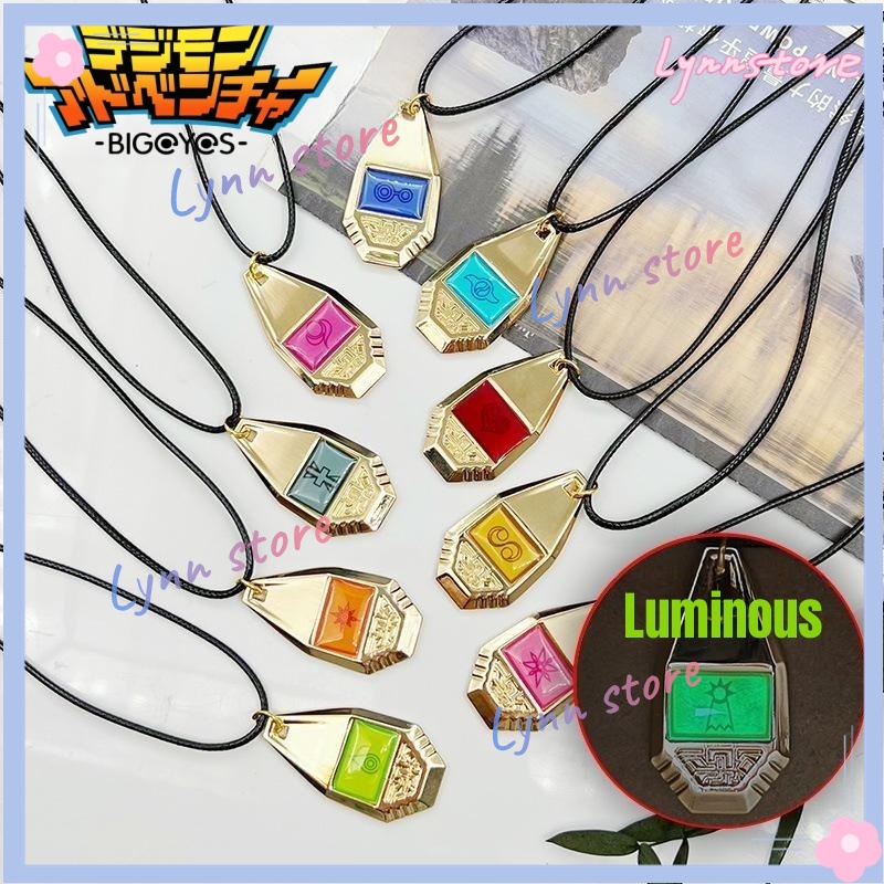 Digimon Adventure Tag & Crest Necklace Digital Monster Evolution Colar ...