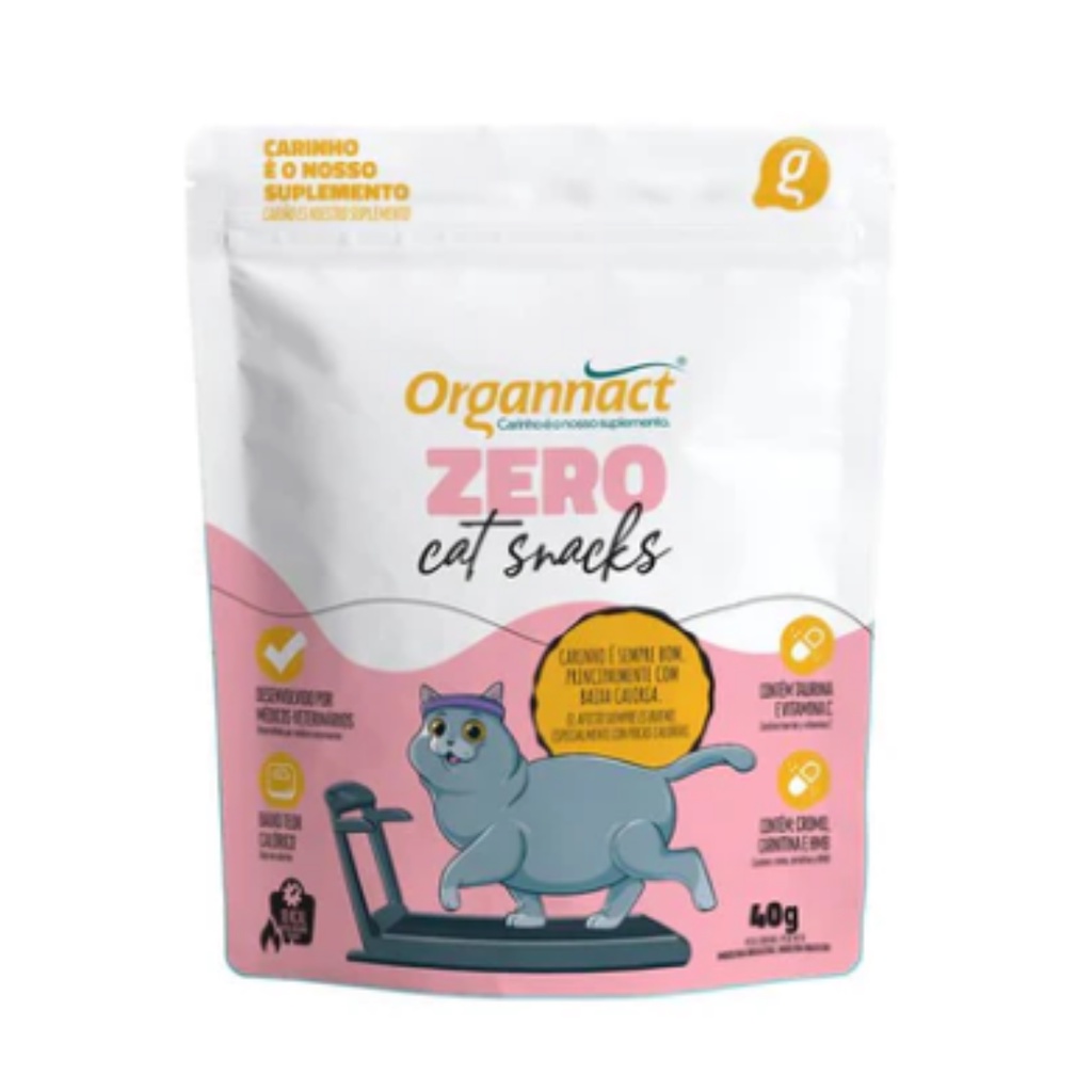 Zero Cat Snacks Organnact 40g | Shopee Brasil