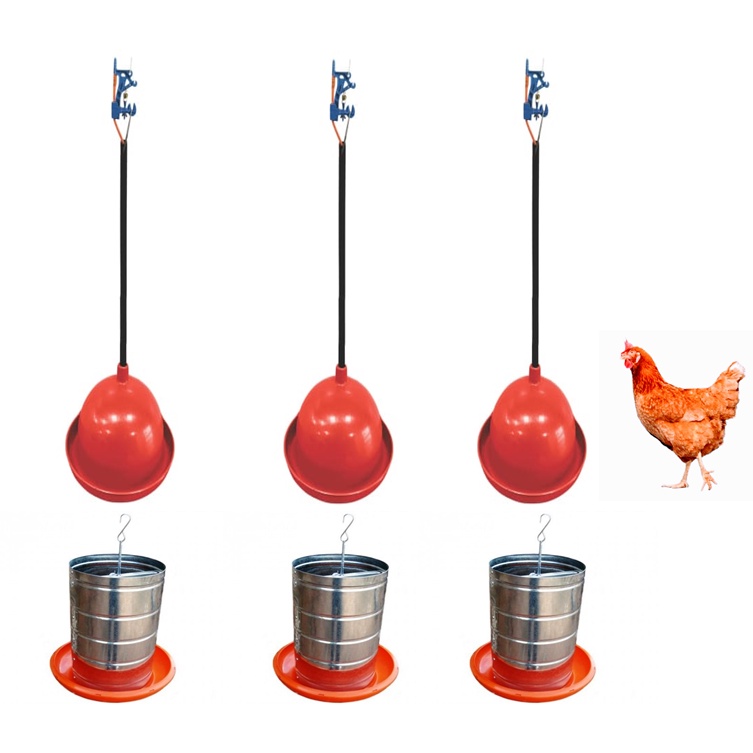 KIT 3 BEBEDOUROS PENDULARES AVES E COMEDOUROS TUBULARES 3KG | Shopee Brasil