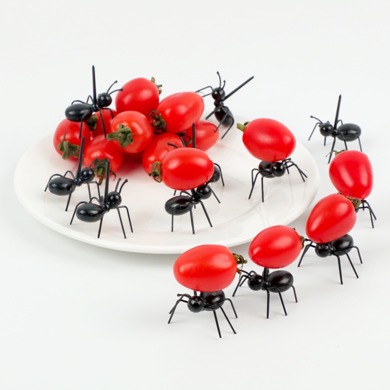 12 Formigas PCS Picadores De Frutas Para Alimentos Decoração De Garfos ...