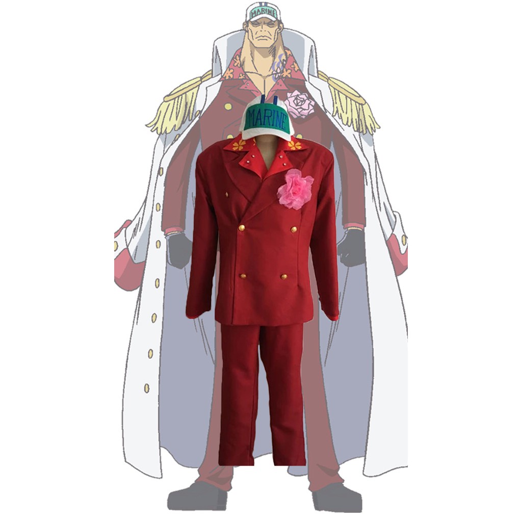 cosplay almirante akainu fantasia de one piece magma marinha luxo ...